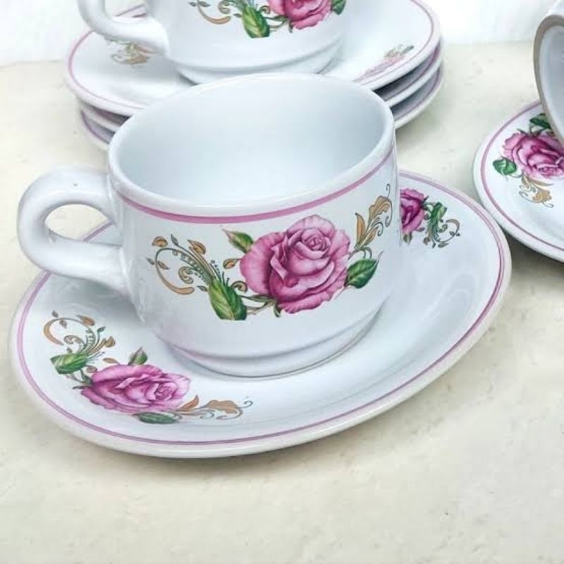 Jual Cangkir Gelas Kopi Keramik dengan Tatak | Shopee Indonesia