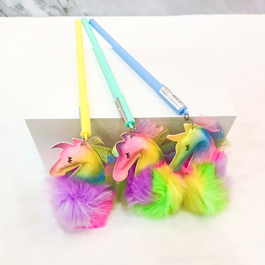 Jual PULPEN POM POM UNICORN / PENA LUCU IMUT KOREAN GEL PEN BULU ...