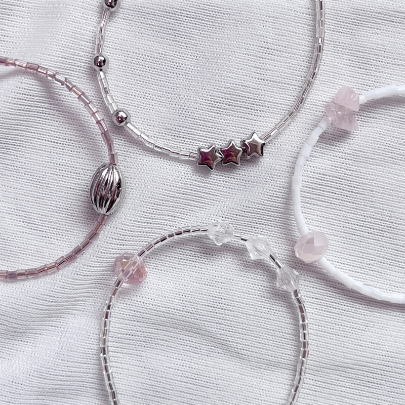 Jual Pipe Holow Beads Bracelet | Gelang Manik | Tiny Bracelet | Gelang Manik Aesthetic Korea ...