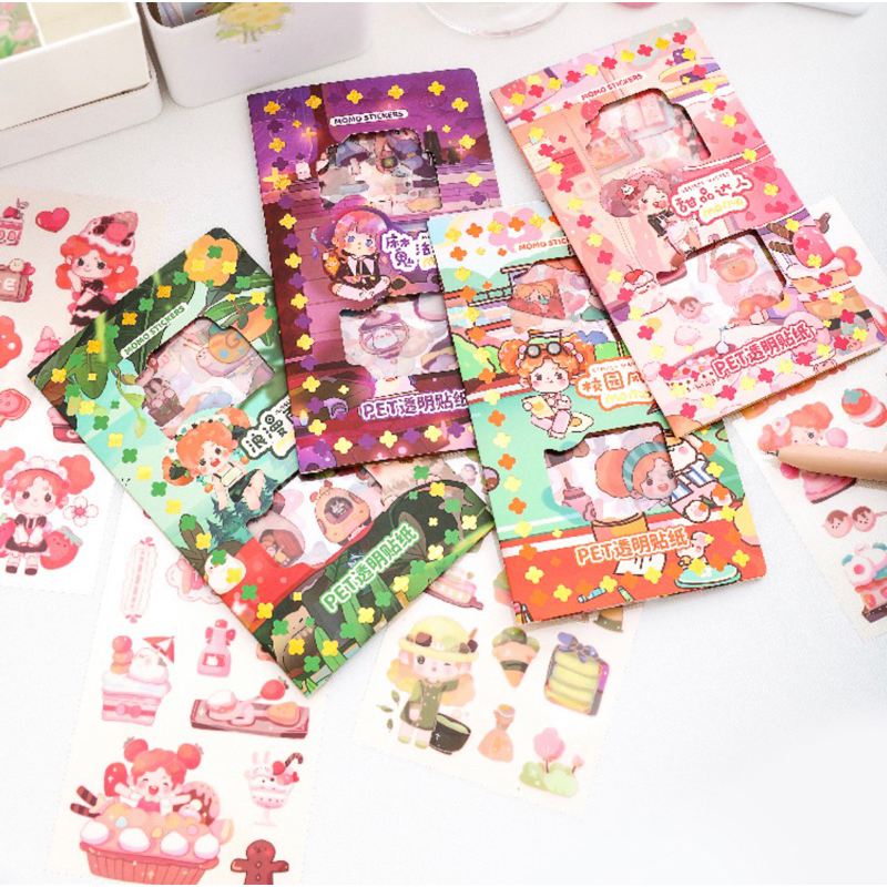 Jual Sticker aesthetic DIY 8 pcs / sticker lucu / sticker murah ...