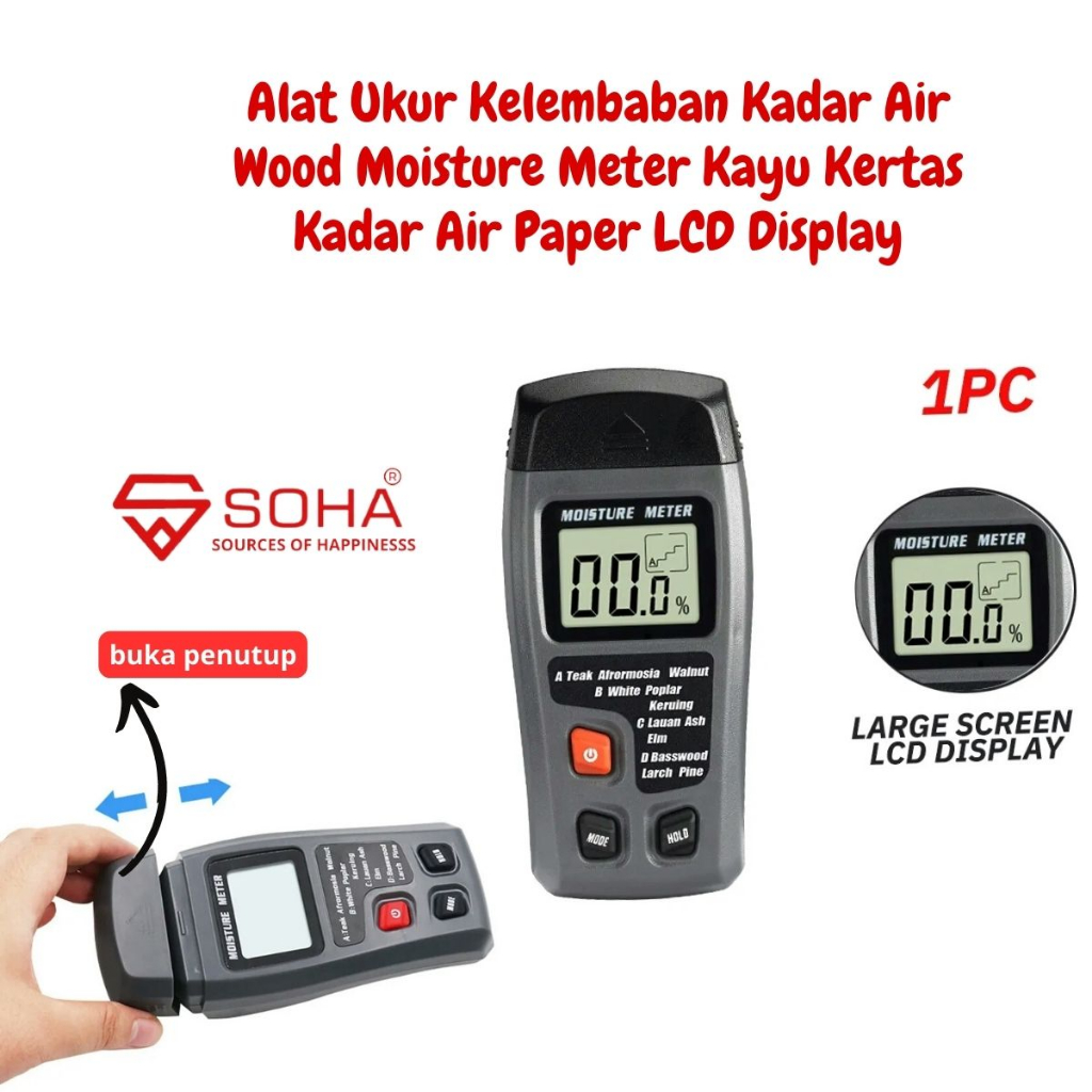 Jual TK-17 Alat Ukur Kelembaban Kadar Air Wood Moisture Meter Kayu ...