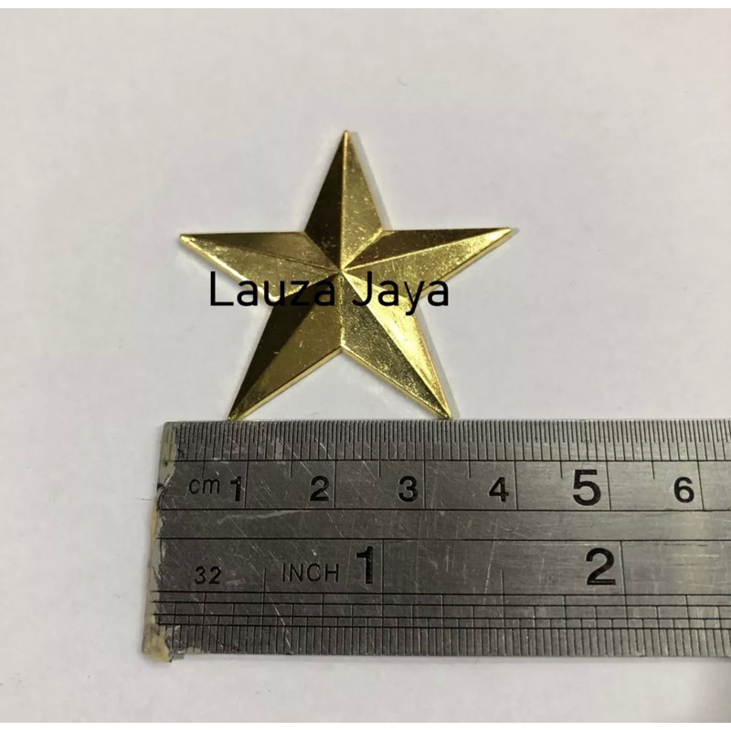 Jual Pin Bintang Pin Pangkat Bintang Gold Kuningan Tebal Polos Macam ...