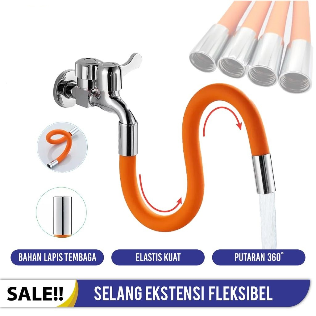 Jual Selang Sambungan Keran Kran Pipa Air Fleksibel Faucet Extension ...