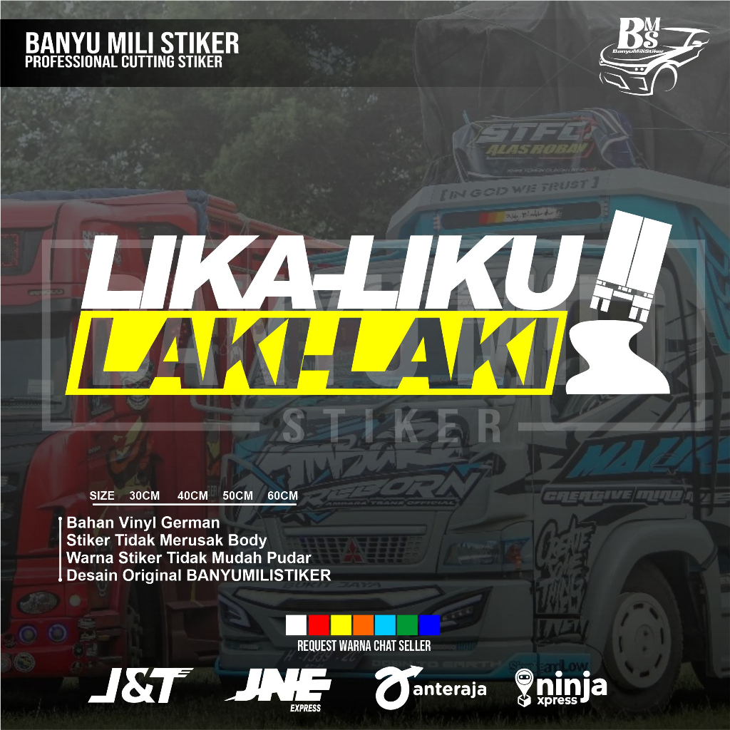 Jual Stiker kaca sticker likaliku laki laki stiker variasi kaca mobil ...