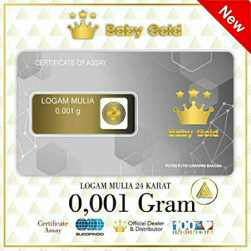 Jual Logam mulia 24 karat babygold emas asli | Shopee Indonesia
