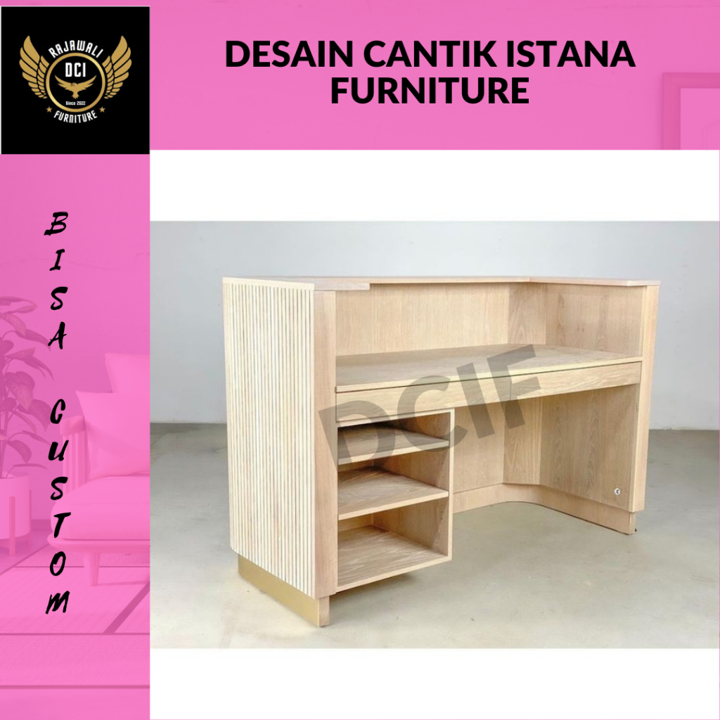Jual MEJA RECEPTIONIST KANTOR MINIMALIS MODERN | Shopee Indonesia