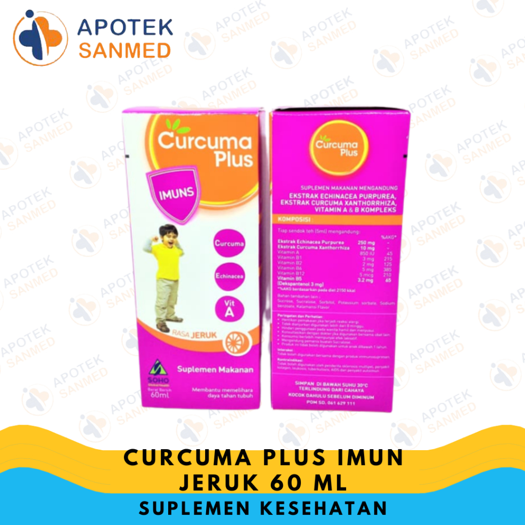 Jual Curcuma Plus Imun 60 ml Rasa Jeruk | Shopee Indonesia