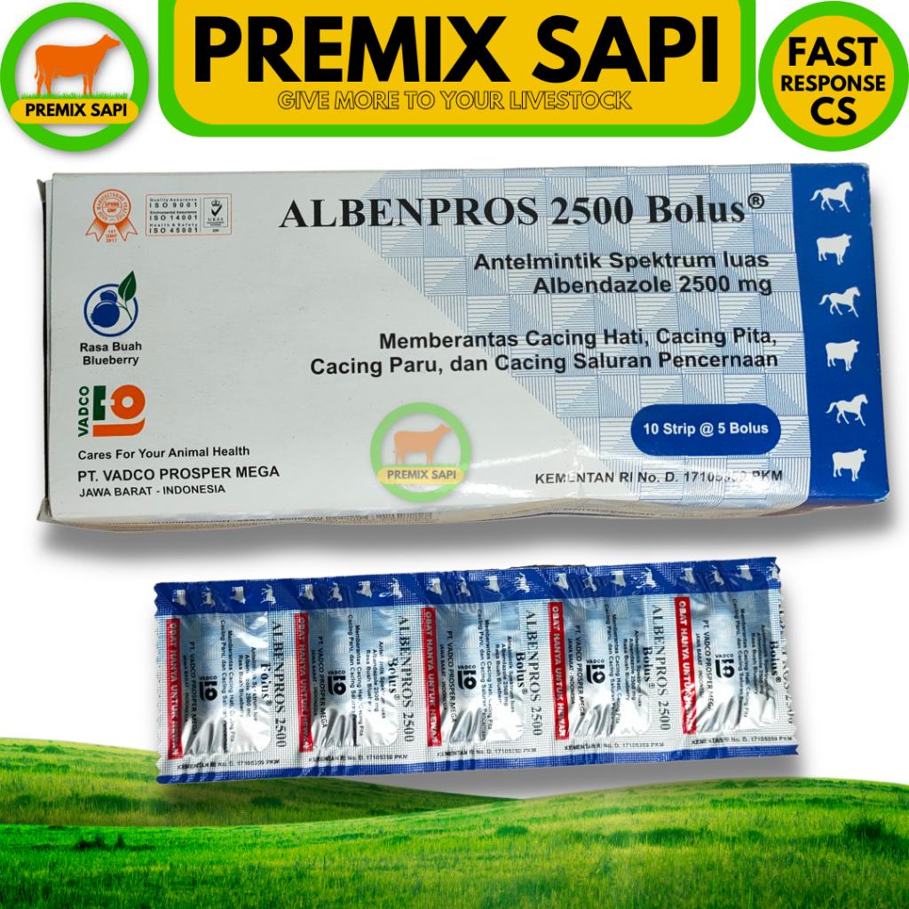 Jual ALBENPROS 2500 BOLUS 1 BOLUS - Obat Cacing Bolus - Obat Cacing ...