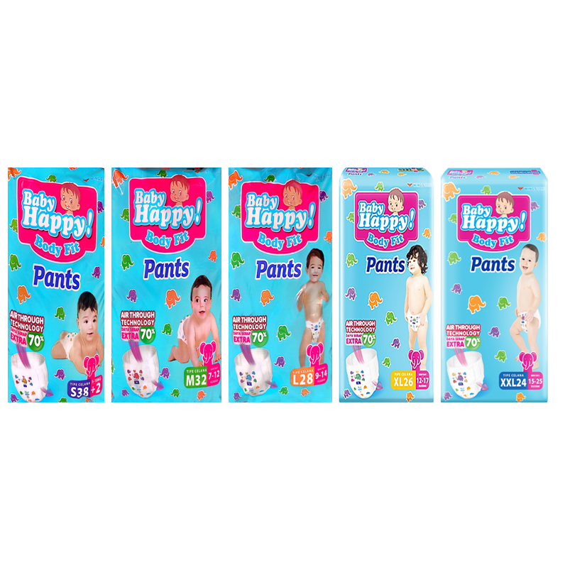 Jual Baby Happy Pants Popok Celana S38 / M32 / L28 / XL26 / XXL24 ...