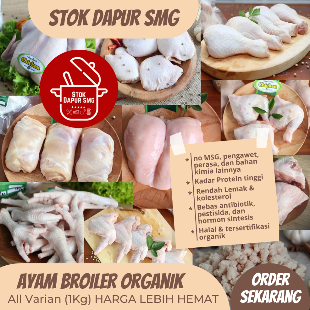 Jual Berkah Chicken Ayam Broiler Prebiotik Organik Fresh Frozen / Segar ...