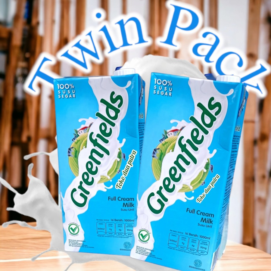 Jual Greenfields full cream 1 Liter X 2 pcs ( Twin pack) / susu ...