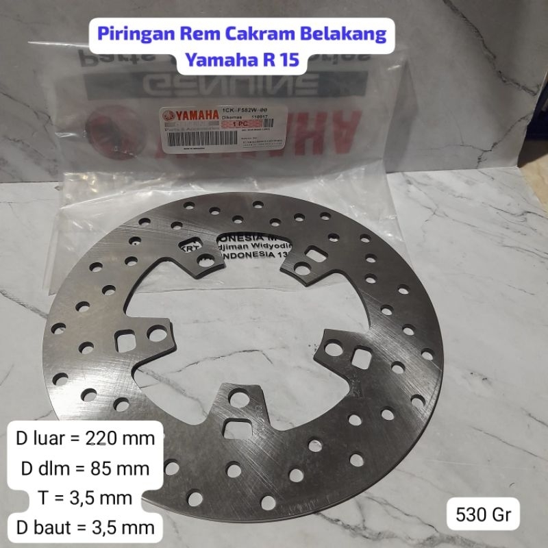 Jual Piringan Rem Cakram Blk R 15, (1CK-F582W-00) | Shopee Indonesia