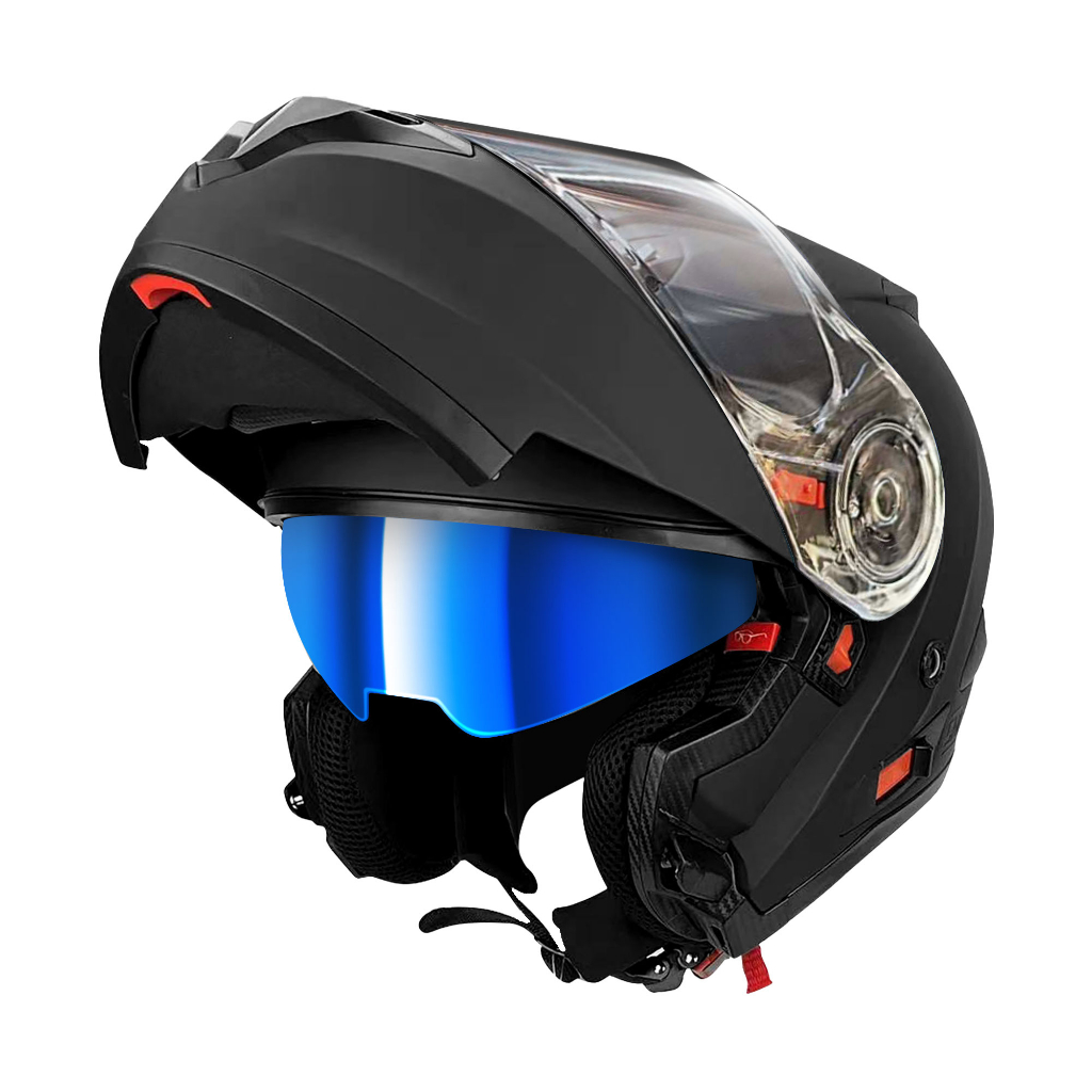 Jual Helm Modular M1 Black Visor Clear Blue | Shopee Indonesia