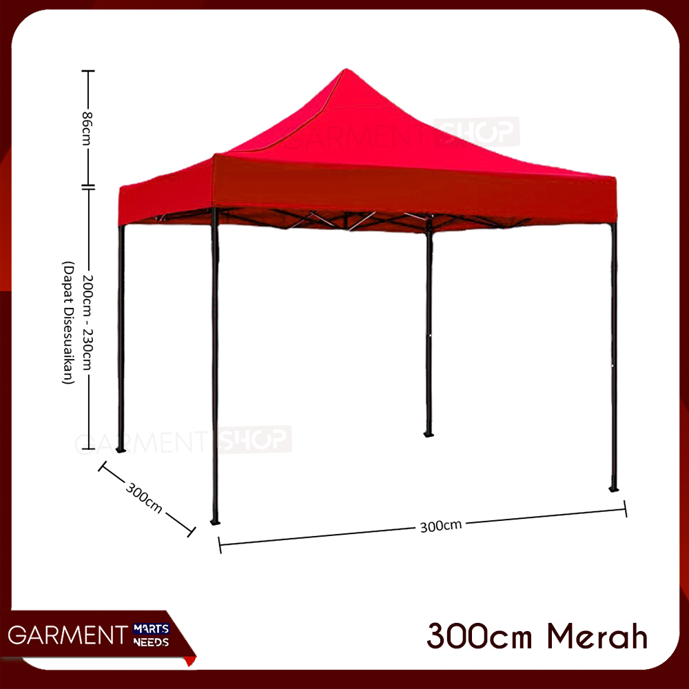 Jual Tenda Jualan Lipat Atap Terpal 2x2 3x3 Stand Jualan Outdoor PKL ...