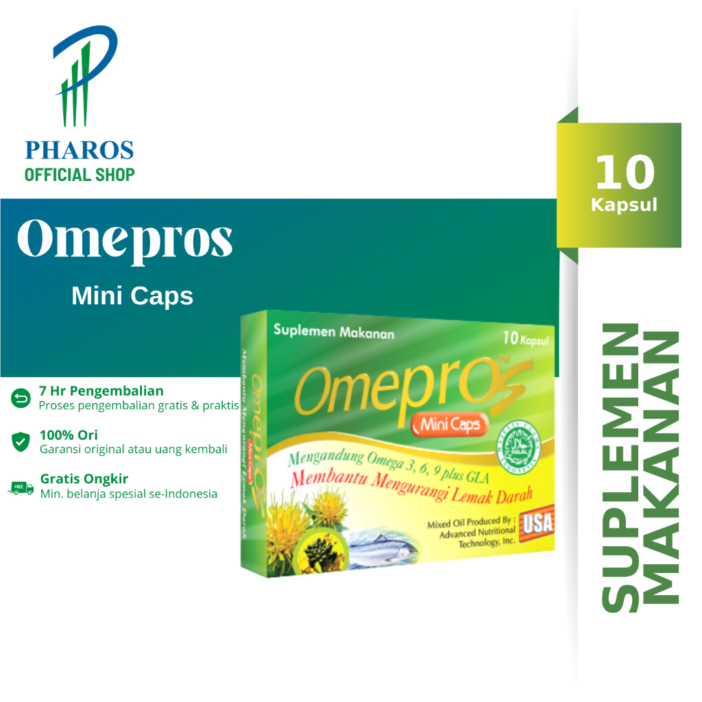 Jual Omepros Mini Caps 10 & 30 Kapsul / Omepros Soft Capsules 30 & 60 ...