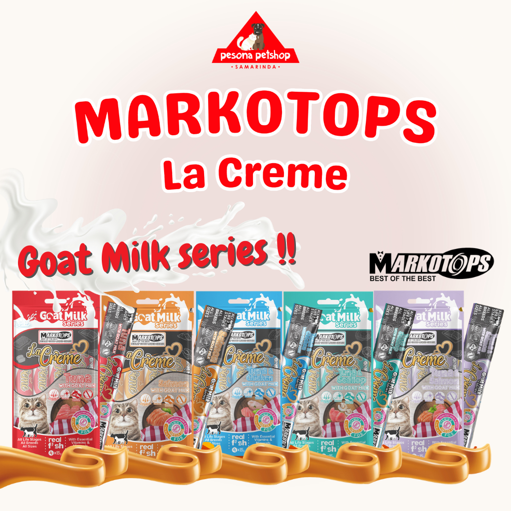 Jual Markotops La Creamy with Goat Milk 4x16 gr Snakc Cat Makanan ...