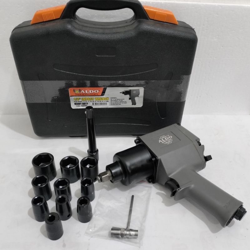 Jual AIR IMPACT 1/2 "ALDO" HEAVY DUTY TYPE 50HD ||MESIN IMPACT ANGIN ...