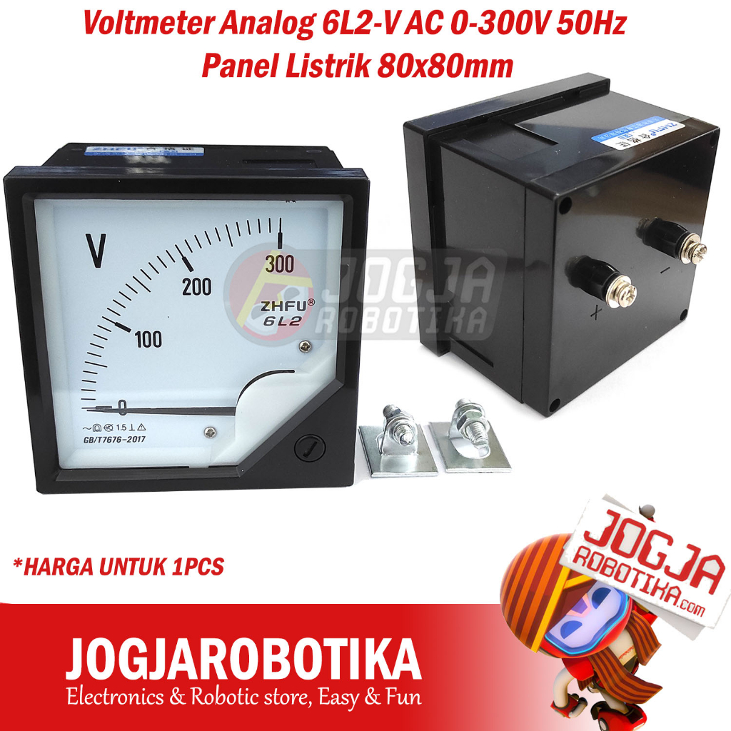 Jual Voltmeter Analog 6L2-V AC 300V 500V 50HZ 50Hz Panel Listrik ...