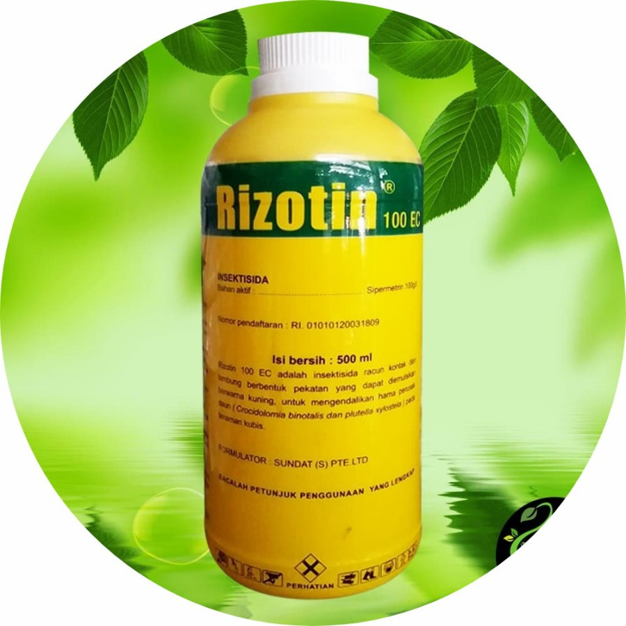 Jual Rizotin 100 ec 500 ml Insektisid pengendali perusak daun,ulat ...