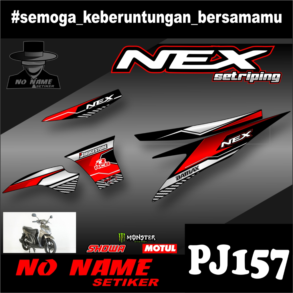 Jual Stiker striping variasi suzuki next (pj157) - decal Stiker ...