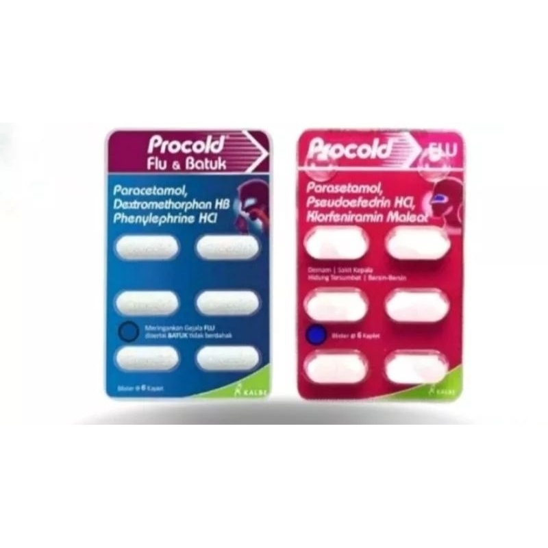 Jual PROCOLD Flu / Flu & Batuk - Meringankan gejala flu (1 Blister - 6 ...