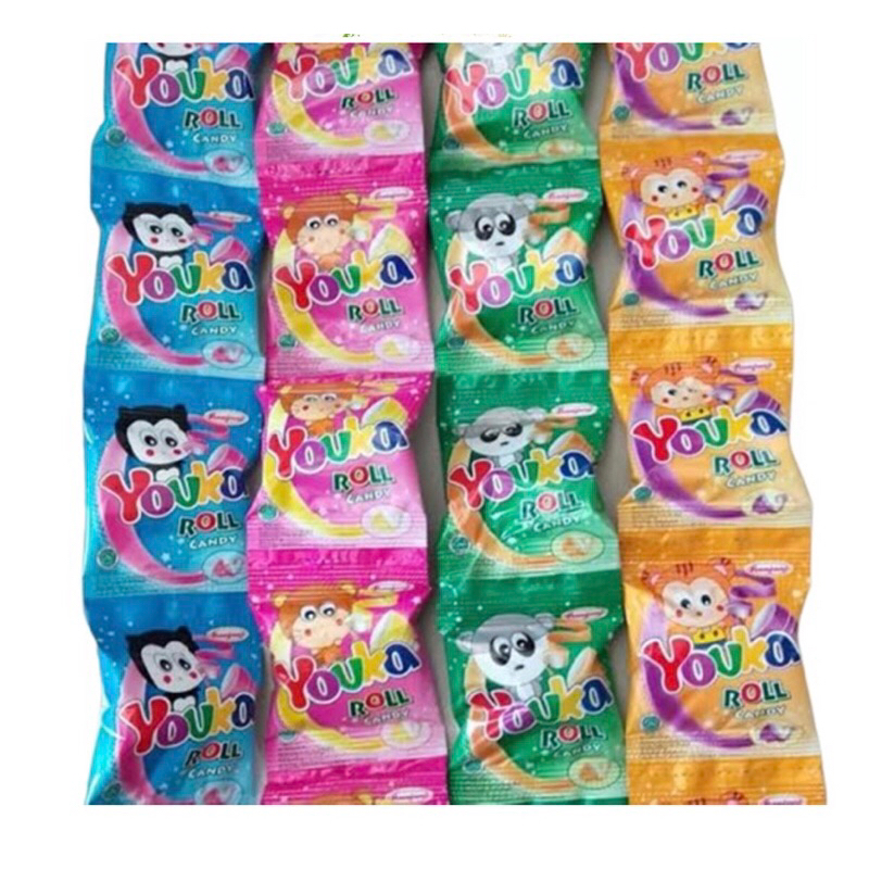 Jual Permen Youka Roll 1 Pack isi 20pcs @4,5gr Youka Roll Candy Permen ...