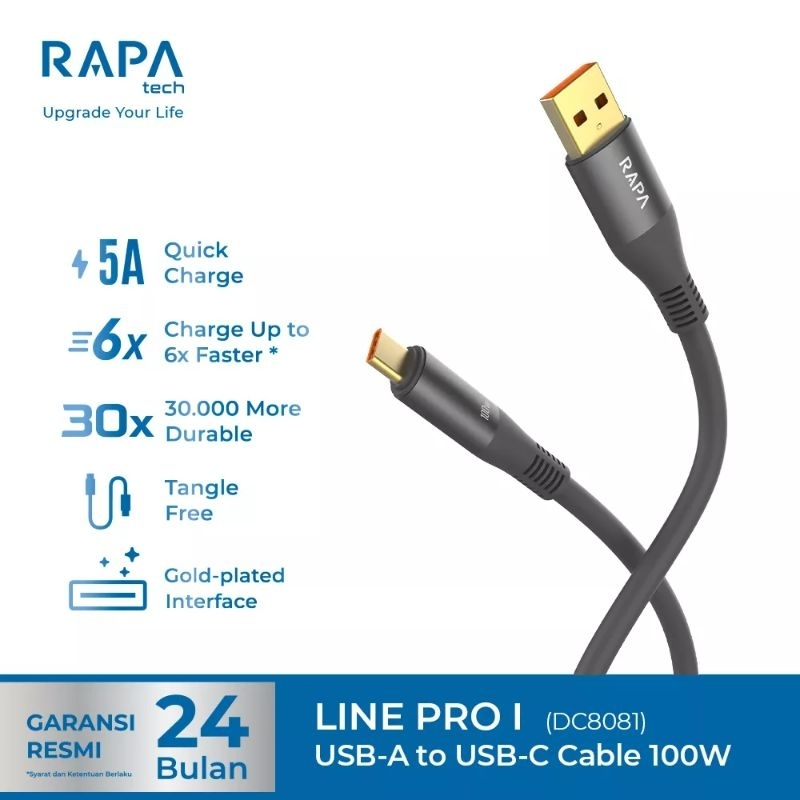 Jual RAPA DC8081 DC8082 DC8085 Kabel Data Micro Type C Lightning Fast ...