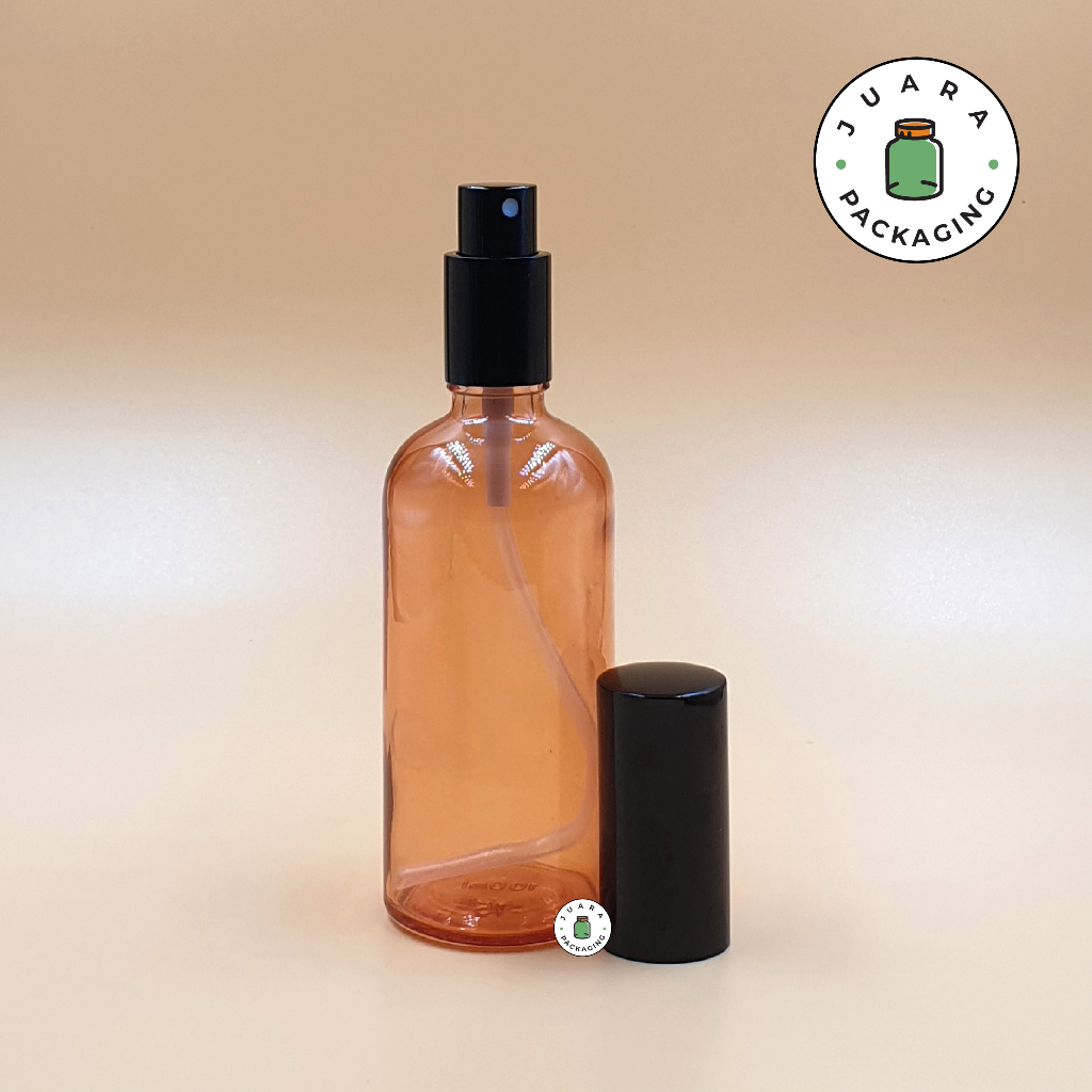 Jual Botol Parfum Spray 100ml Kaca Warna Orange Perfume Kaca Tutup ...