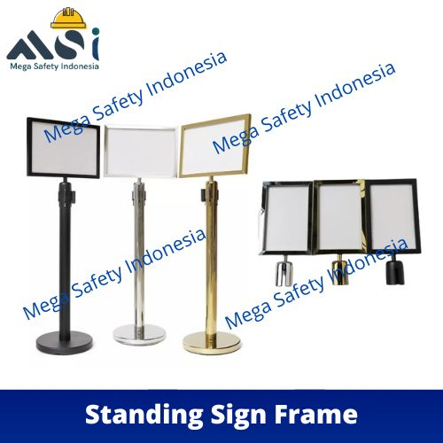 Jual Standing Sign Frame Stainless Papan Tiang Antrian | Shopee Indonesia