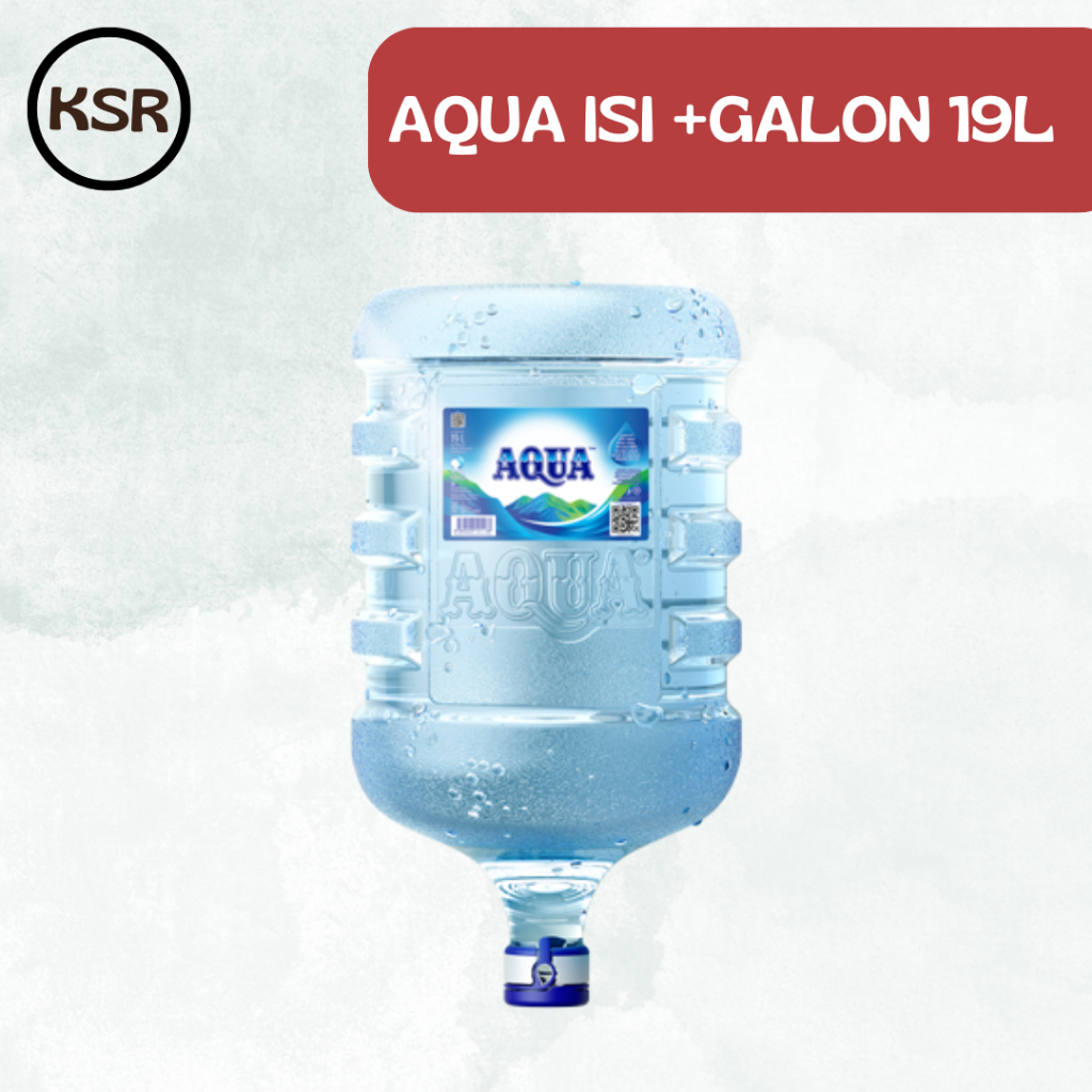 Jual [KSR] AQUA Galon 19L - Galon + Isi [ Khusus Bandung ] | Shopee ...
