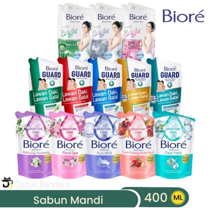Jual Biore sabun cair isi ulang (Reffil) 400ml | Shopee Indonesia