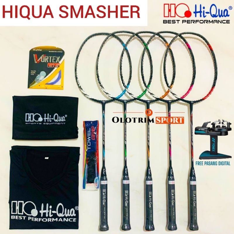Jual Raket Badminton HIQUA SMASHER Original | Shopee Indonesia