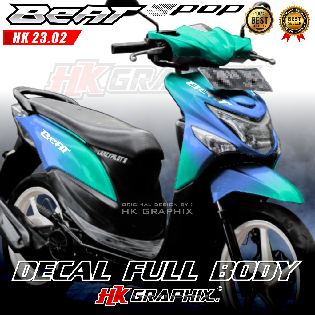 Jual Decal Stiker Beat Pop Full Body Gradasi HK Graphix 23.02 | Shopee ...