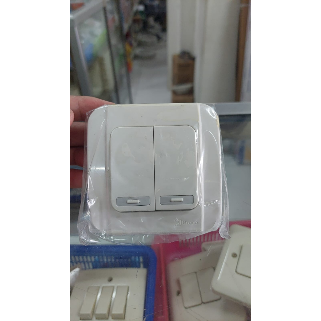 Jual Broco Saklar Seri 2G Galleo G162-55S Double Switch 2 Gang 1 Way ...