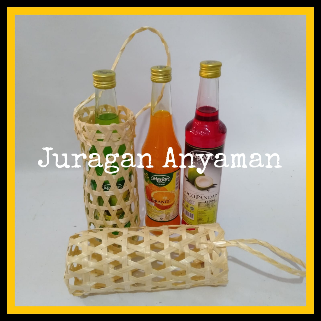 Jual Kemasan Botol dari Anyaman Bambu - Kemasan Botol Madu Botol Herbal ...