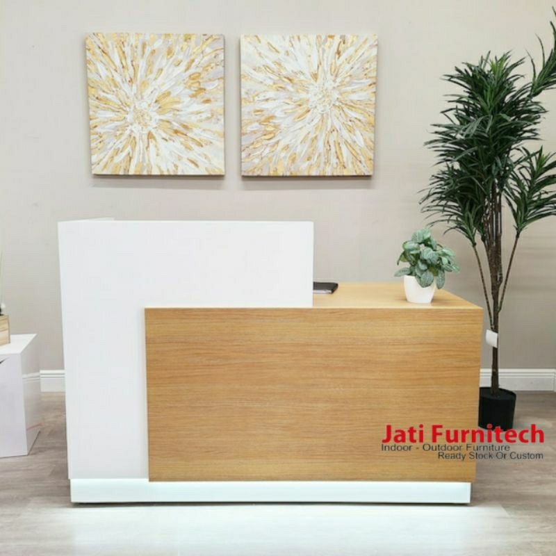 Jual meja counter receptionist - meja kasir hpl | Shopee Indonesia