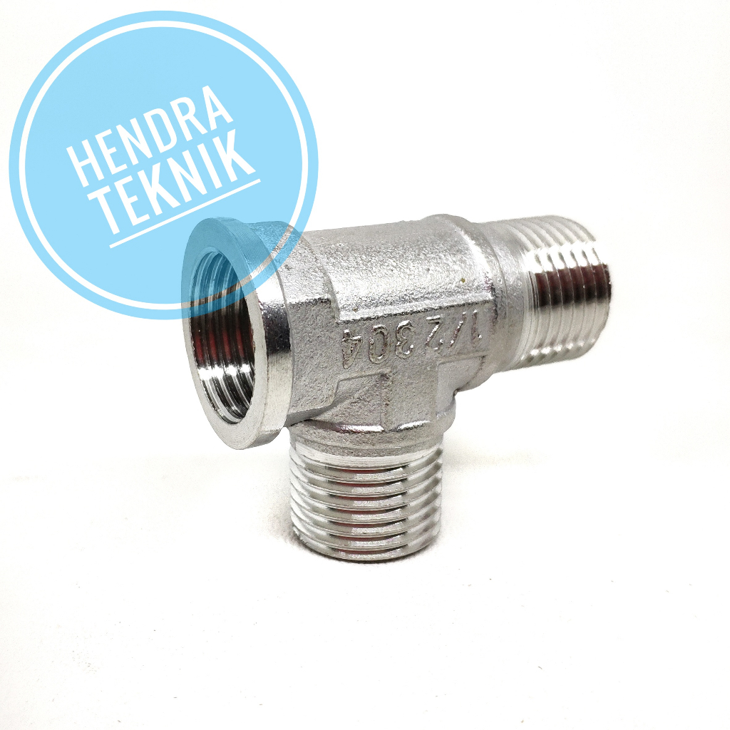 Jual TEE SHOWER 1/2" SAMBUNGAN T SHOWER STAINLESS TEE CLOSET TEE KRAN TE CABANG BIDET CABANG 3 ...