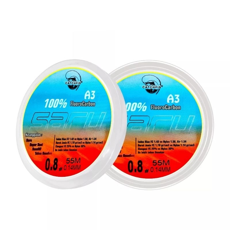 Jual Senar Leader Pancing Saru Warna Putih Panjang 55m Nilon Garis ...