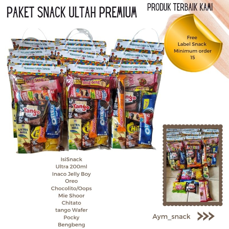 Jual Paket Snack Ulang Tahun Anak Premium murah lengkap free label | Shopee Indonesia