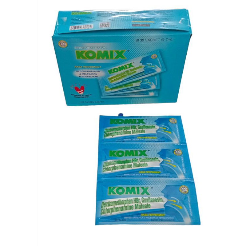 Jual KOMIX SIRUP OBAT BATUK RASA PAPPERMINT ( 30 SACHET) | Shopee Indonesia
