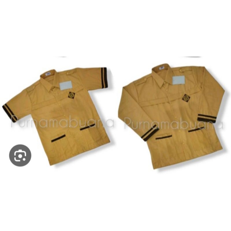 Jual seragam kemeja Pramuka anak SD coklat kuning anak SD/mi anak laki2 ...