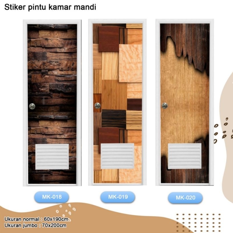 Jual Stiker pintu kamar mandi / Sticker pintu kamar mandi / stiker ...