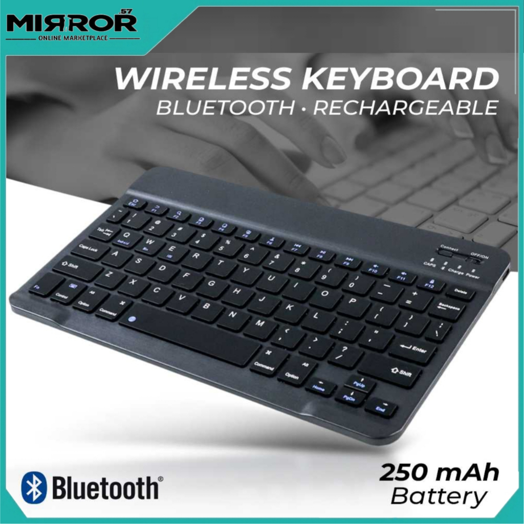 Jual Keyboard Wireless Bluetooth Keyboard Rechargeable 10 Inch 250 mAh ...