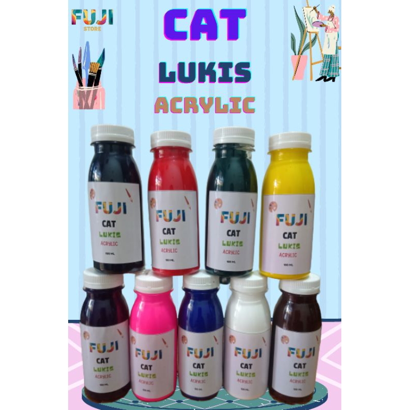 Jual Cat lukis / cat kanvas acrylic premium 100 ML | Shopee Indonesia