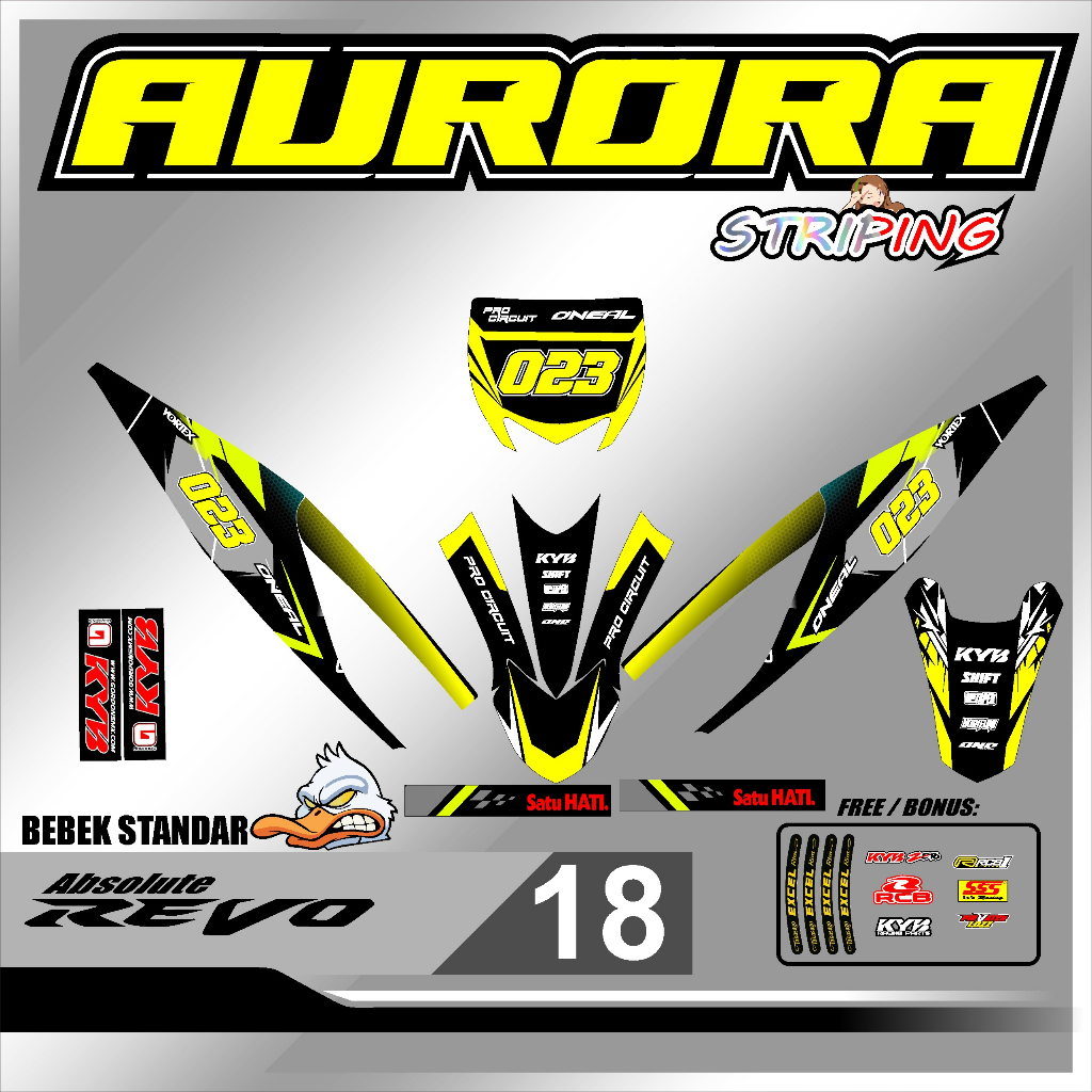 Jual (COD) Sticker RBT REVO ABSOLUTE RBT BEBEK MODIF SUPERMOTO YZ CRF ...
