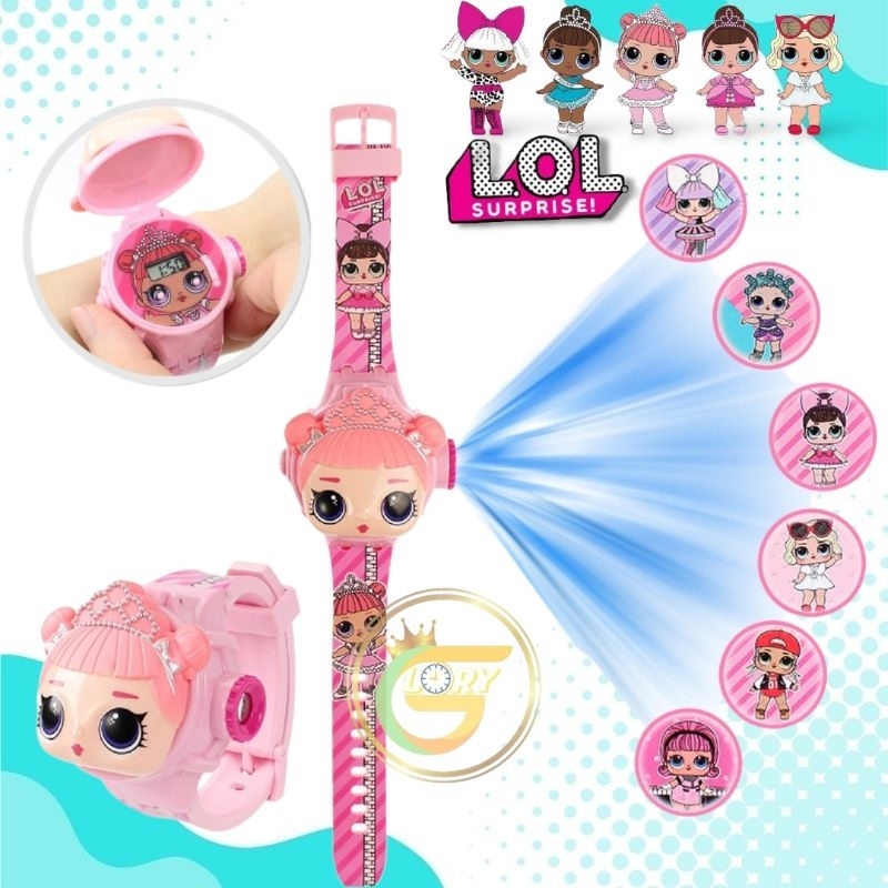 Jual Jam Tangan Anak Laser Proyektor ( LED) digital Kepala Karakter LOL ...