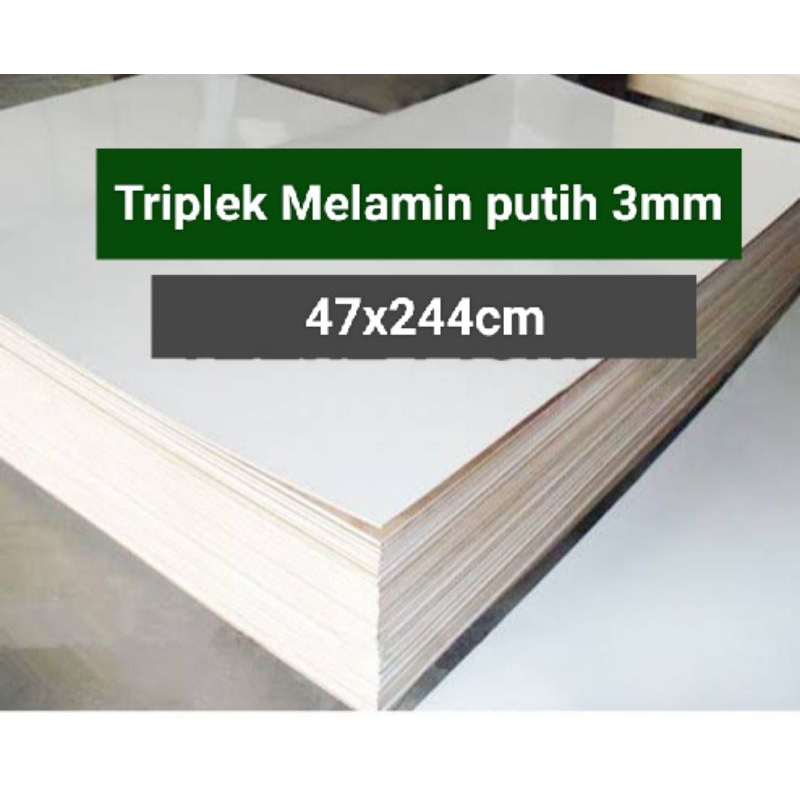 Jual TRIPLEK MELAMIN PUTIH UKURAN 47X244CM | Shopee Indonesia