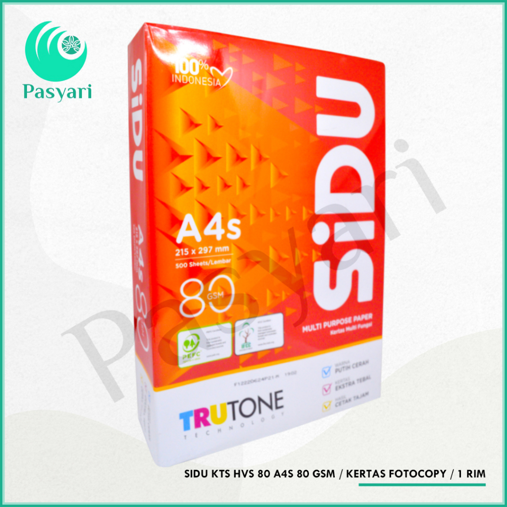 Jual PER 1 RIM / SIDU KTS HVS 80 A4S 80 GSM / Kertas Fotocopy | Shopee Indonesia