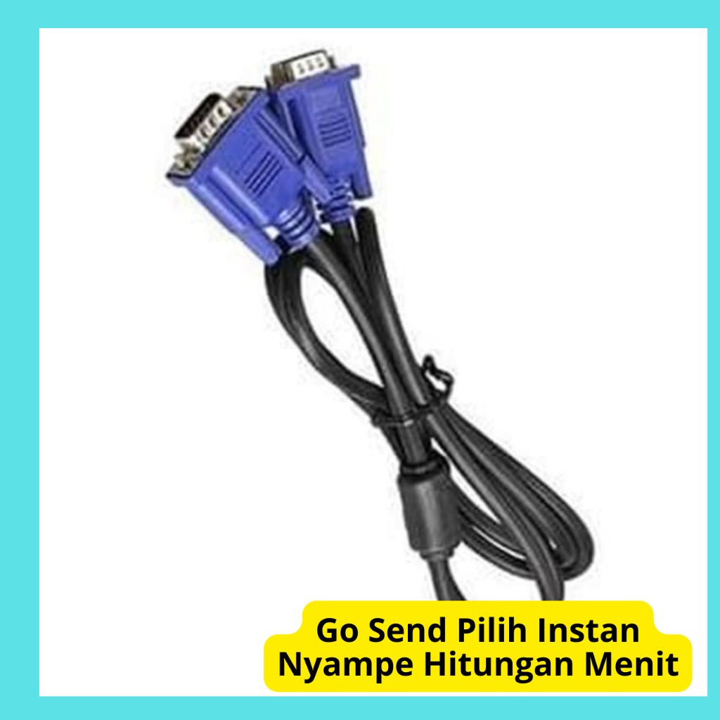 Jual KABEL VGA KE MONITOR - KABEL VGA KOMPUTER D-SUB - KABEL VGA CPU STANDAR DSUB MALE-MALE 1,5 ...