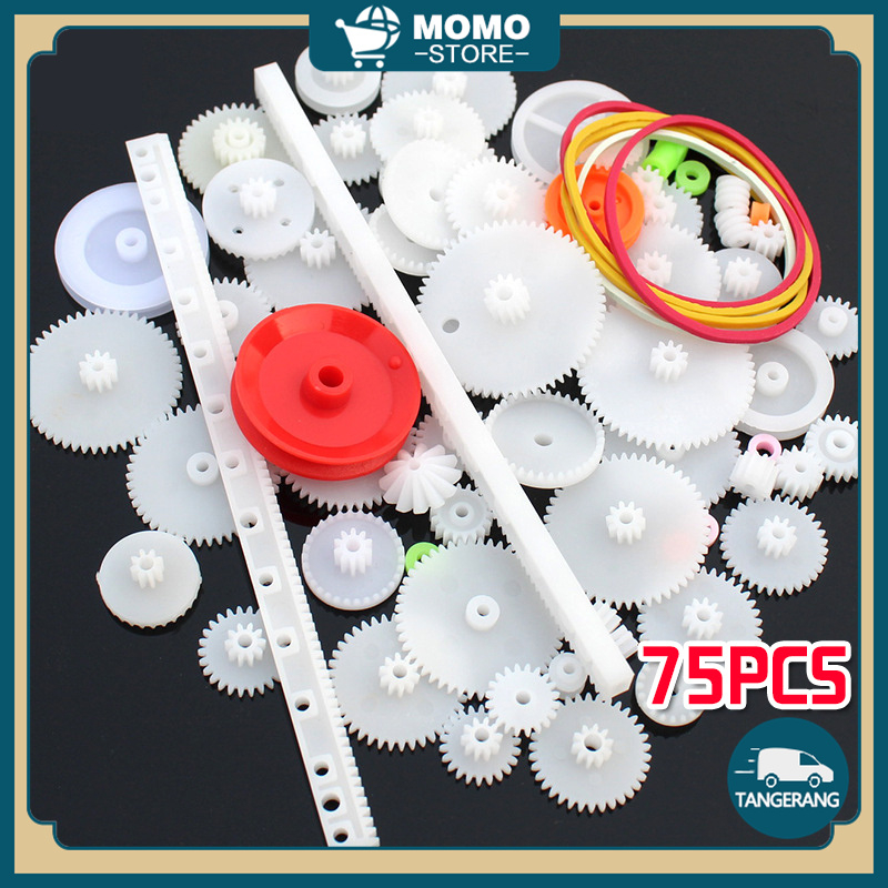 Jual 75PCS Roda Gigi Plastik / Gear Plastik Mainan / Sparepart Gear ...